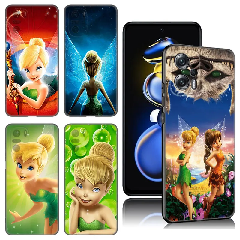 Tinker Bell Black Silicone Phone Case For Xiaomi 10T 11T 13T 14 Pro 11 ...