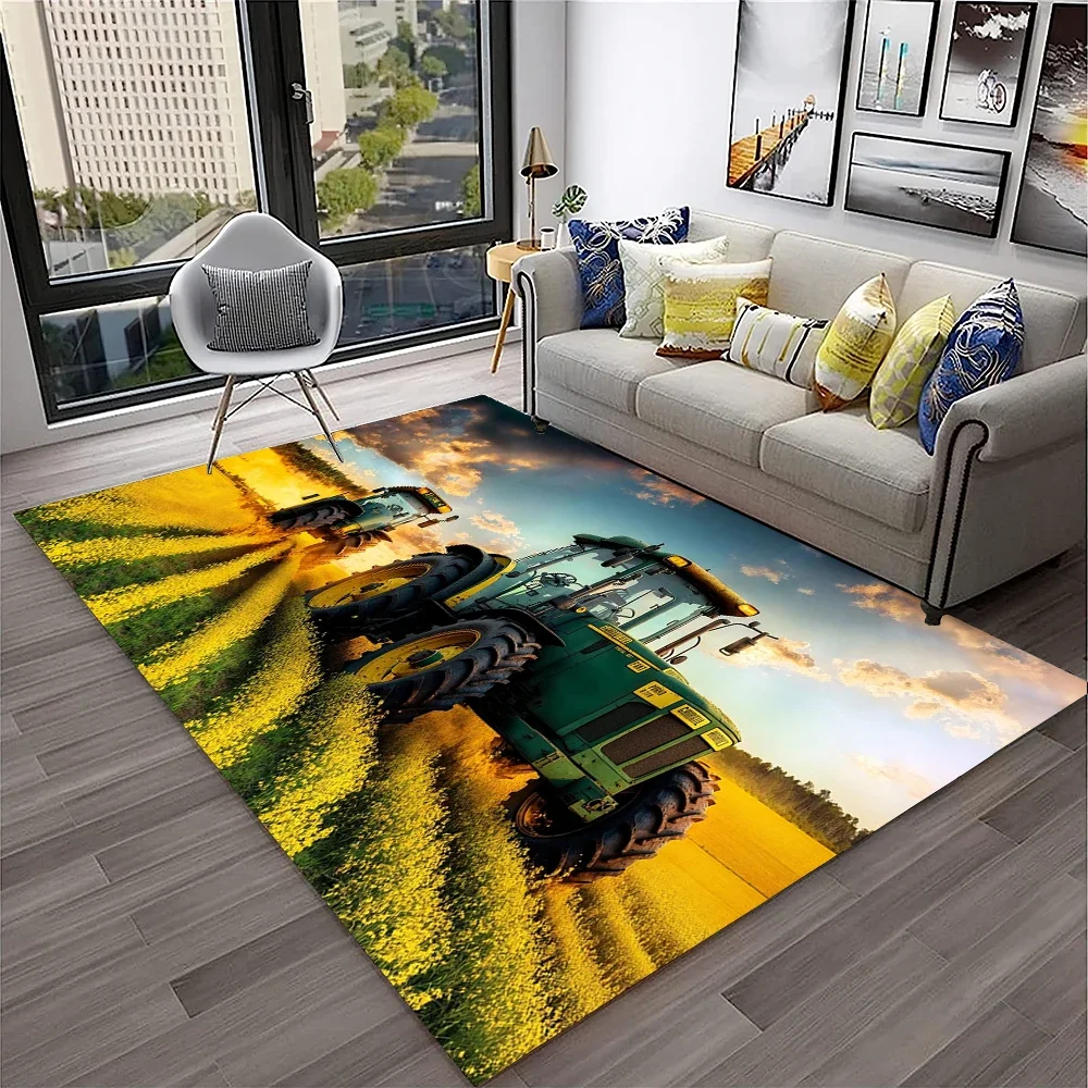 3D Retro Car Tractor Truck Series Carpet Rug for Home Living Room ...