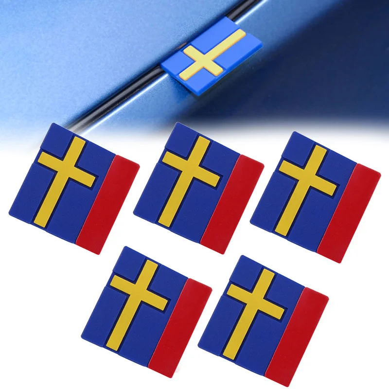 5pcs Sweden Swedish Flag Tag Car Stickers 3D Auto Door Trunk Front ...