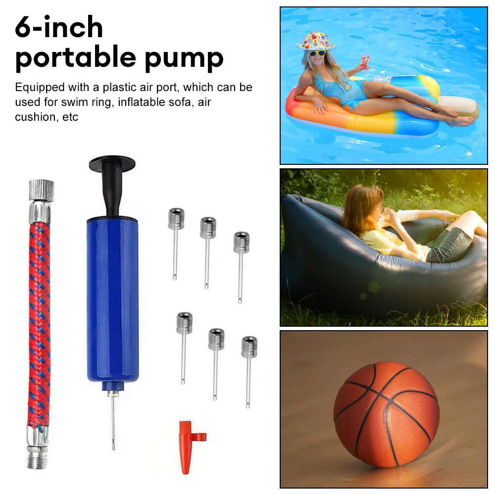 1Set Bicycle Pump Swim Ring Air Inflator Inflating Needle Kits Needle ...