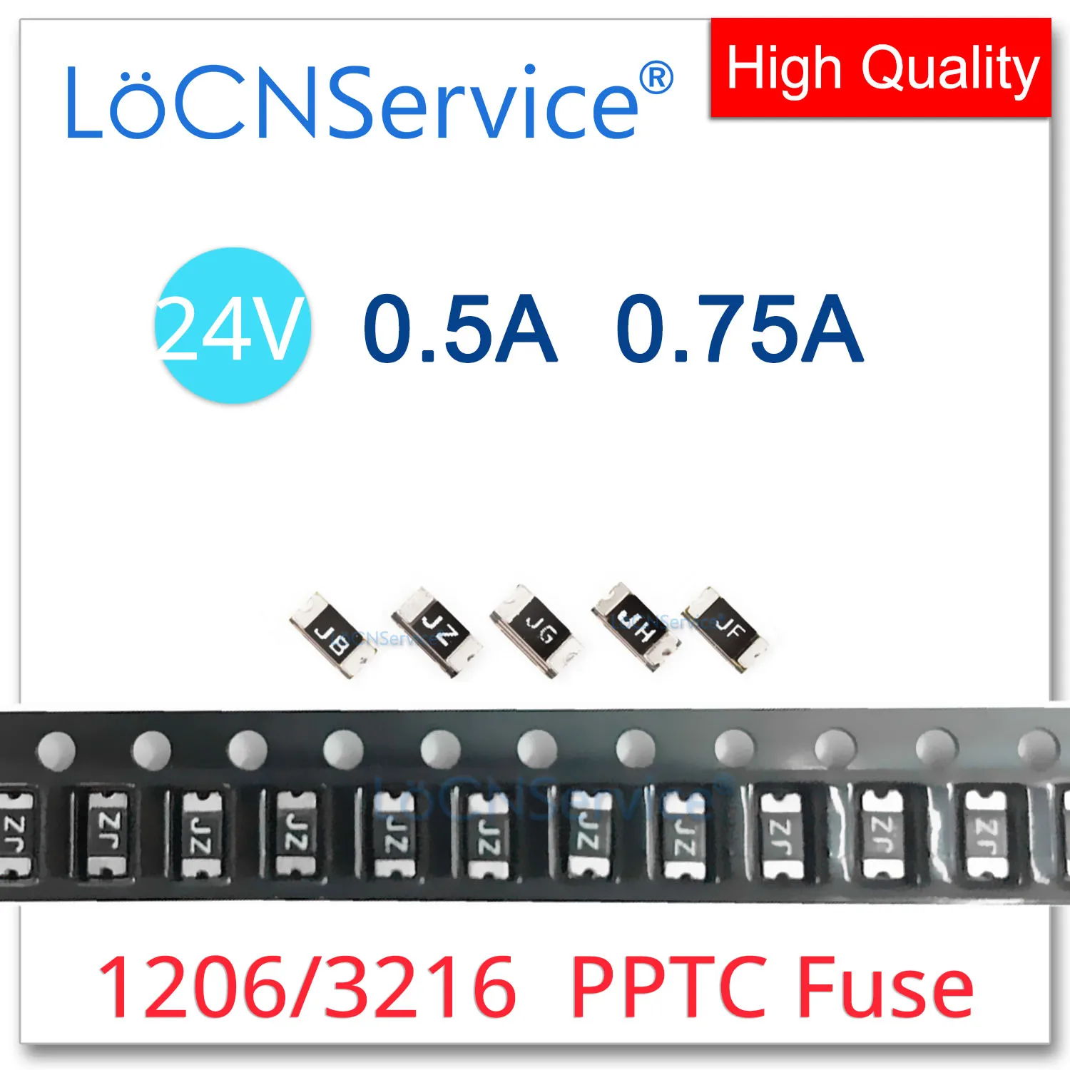 1000PCS 1206 SMD Fuse 24V 0.5A 0.75A 500mA 750mA PPTC PolySwitch Self ...
