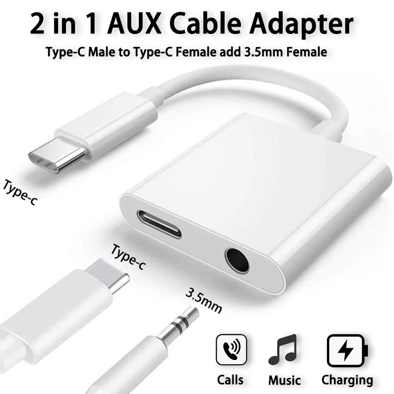 Usb Cable Adapter Type C Jack 2 1 | 3.5mm Female Usb Jack Connector - 2 ...