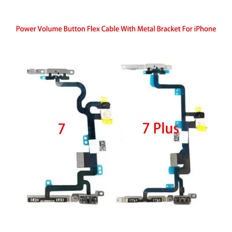 Power Switch On Off Volume Mute Button Flex Cable with Metal Bracket ...