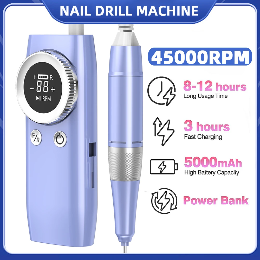 DianaBeauty-45000RPM-Nail-Drill-Machine-Electric-Nail-Sander-With-LCD ...