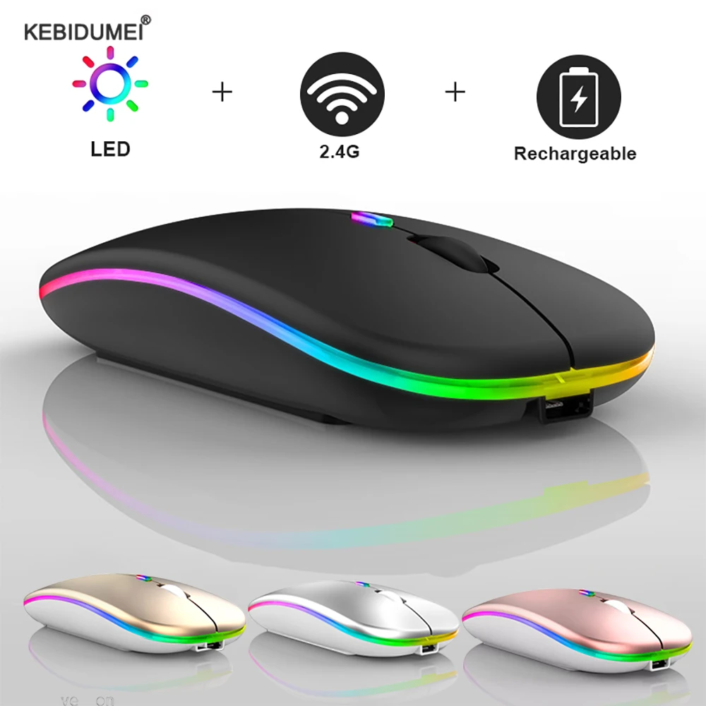 Tablet-Phone-Computer-Bluetooth-Wireless-Mouse-Rechargeable-Luminous-2 ...