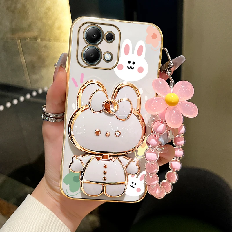 Funda-de-tel-fono-con-correa-de-flores-para-Xiaomi-carcasa-con-soporte ...