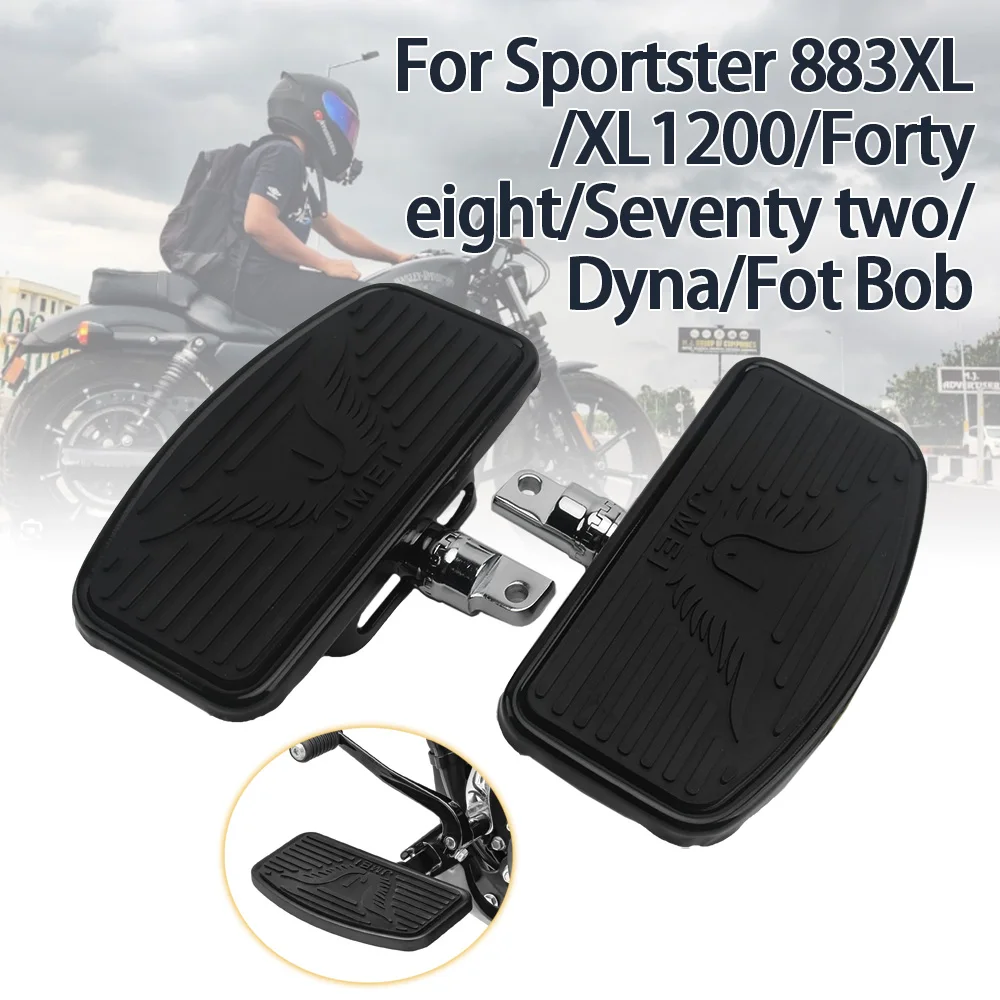 1Pair-Motorcycle-Black-Adjustable-Front-Rear-Passenger-Floorboard ...