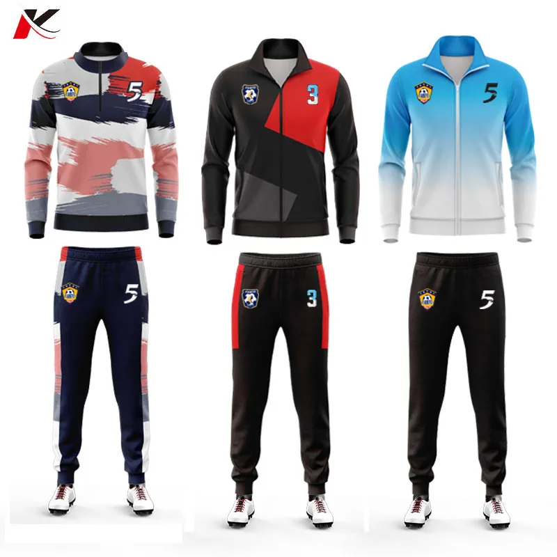 Custom Polyester Football Tracksuit Set Winter Plus Size Outdoor Jacket ...