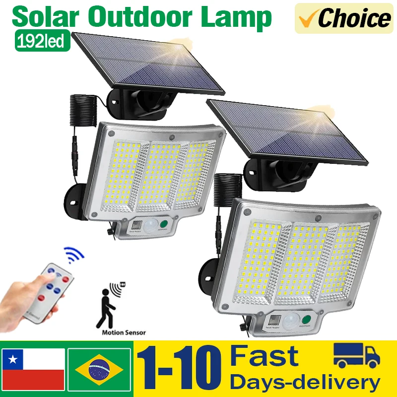 NEW-192-LED-Solar-Lamp-Outdoor-Wall-Lamp-IP65-Waterproof-Spotlights ...