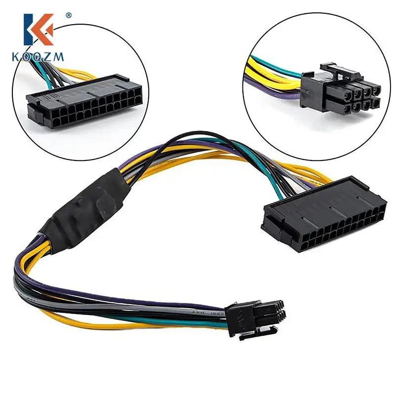 For-DELL-Optiplex-3020-7020-9020-24-Pin-To-8pin-Cables-Power-Supply ...