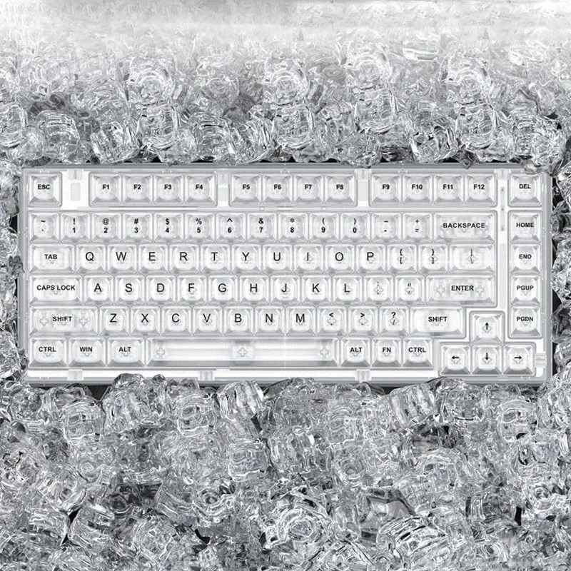 Transparent-Mechanical-Keyboard-with-RGB-Backlit-82-Keys-White-HOT ...