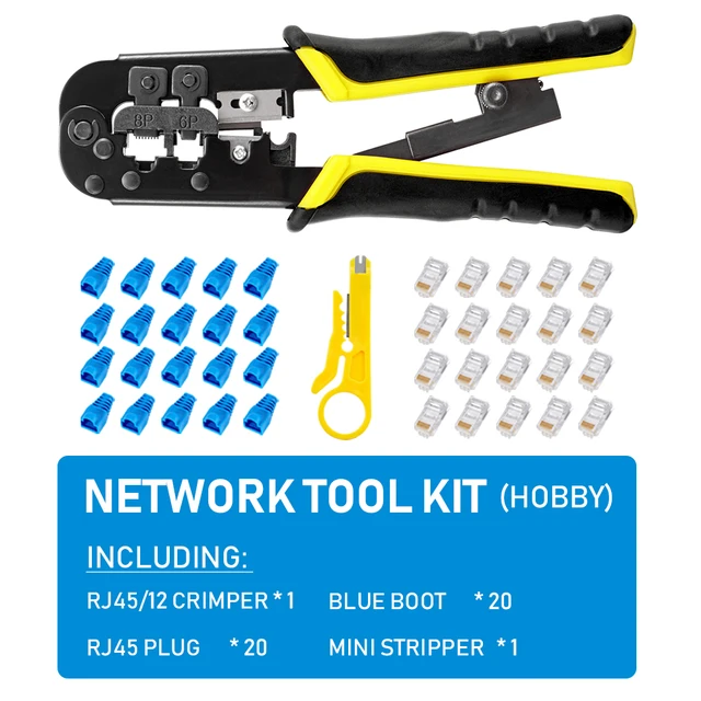 Rj45 Crimper Rj11 Crimping Tool Ethernet Network Lan Cable Cutter ...