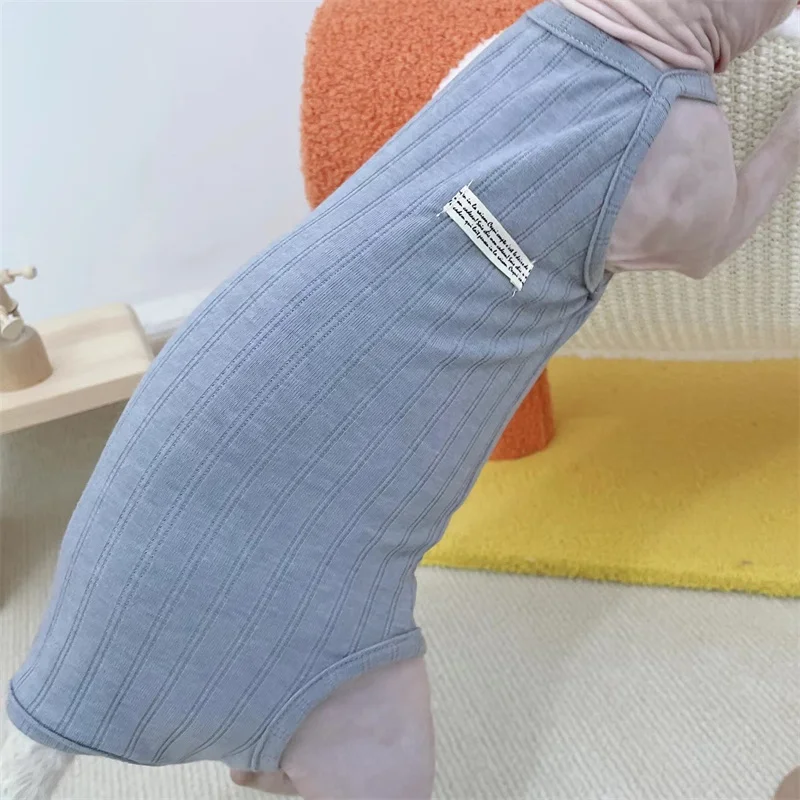 Primavera Verano Autume Moda Sphynx Chaleco de gato Ropa de gato sin ...