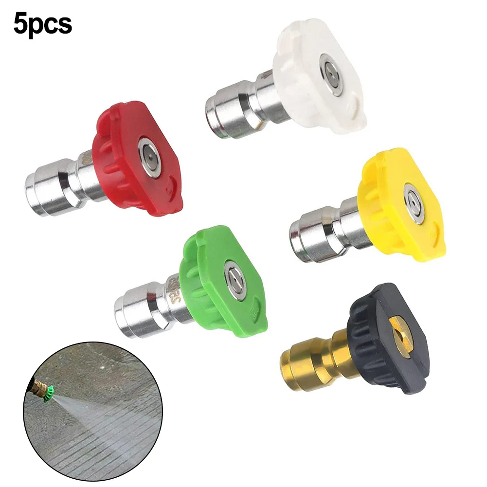 5pcs-1-4inch-Quick-Connect-Garden-High-Pressure-Washer-Spray-Nozzle-0 ...