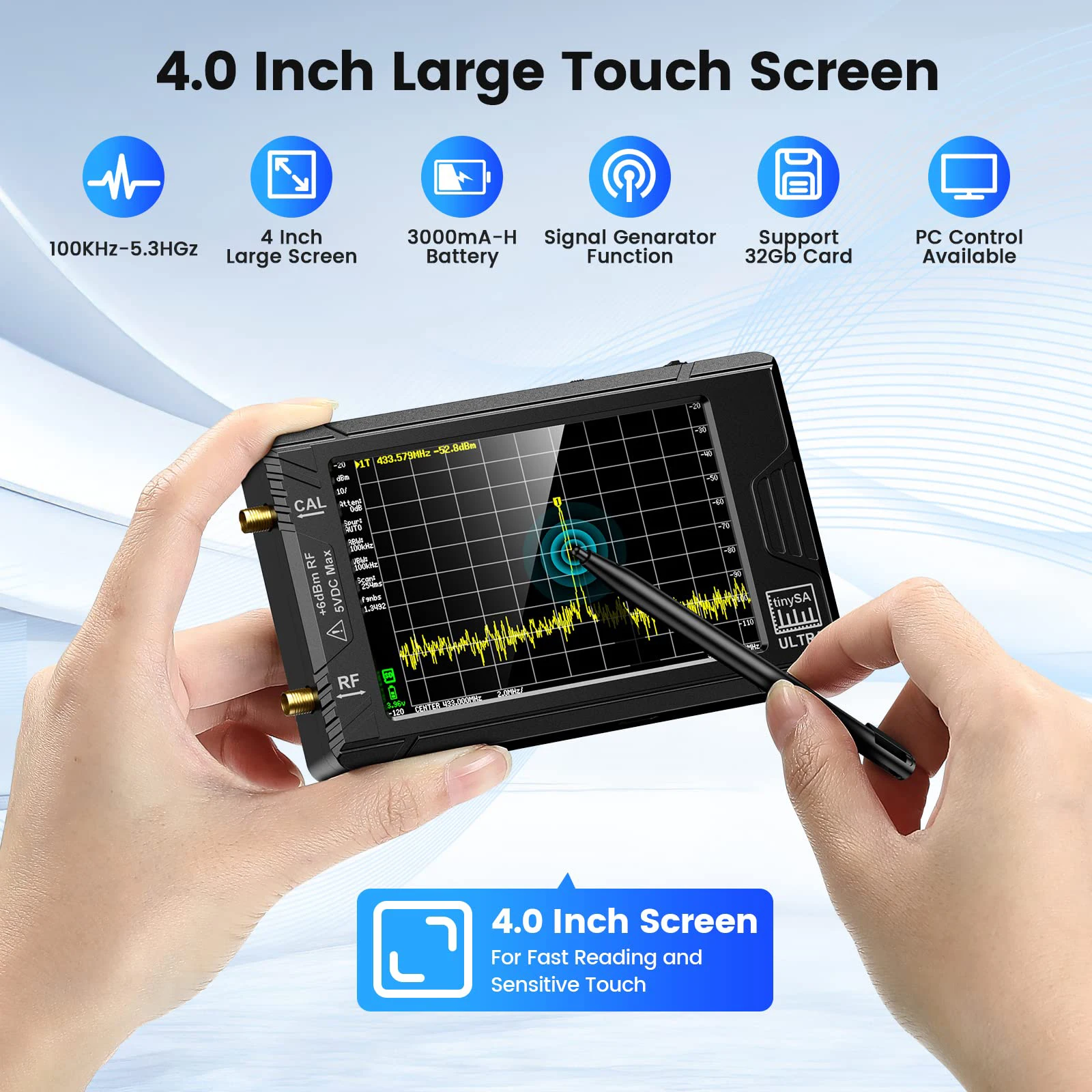 Handheld-Tinysa-Ultra-4Inch-Spectrum-Analyzer-Upgraded-TINY-SA ...