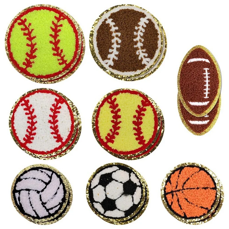 16PCS-Sports-Themed-Patch-Kit-Patches-Basketball-Soccer-Baseball ...