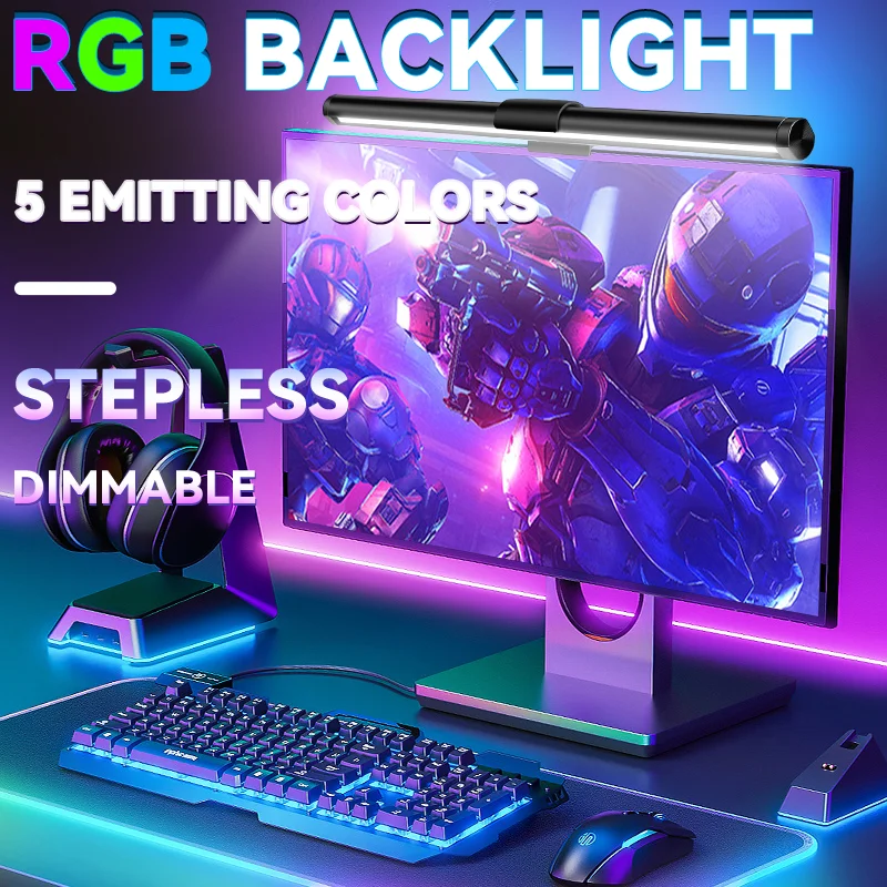 LED-RGB-Hanging-Light-Bar-para-tela-de-computador-l-mpada-escurecimento ...