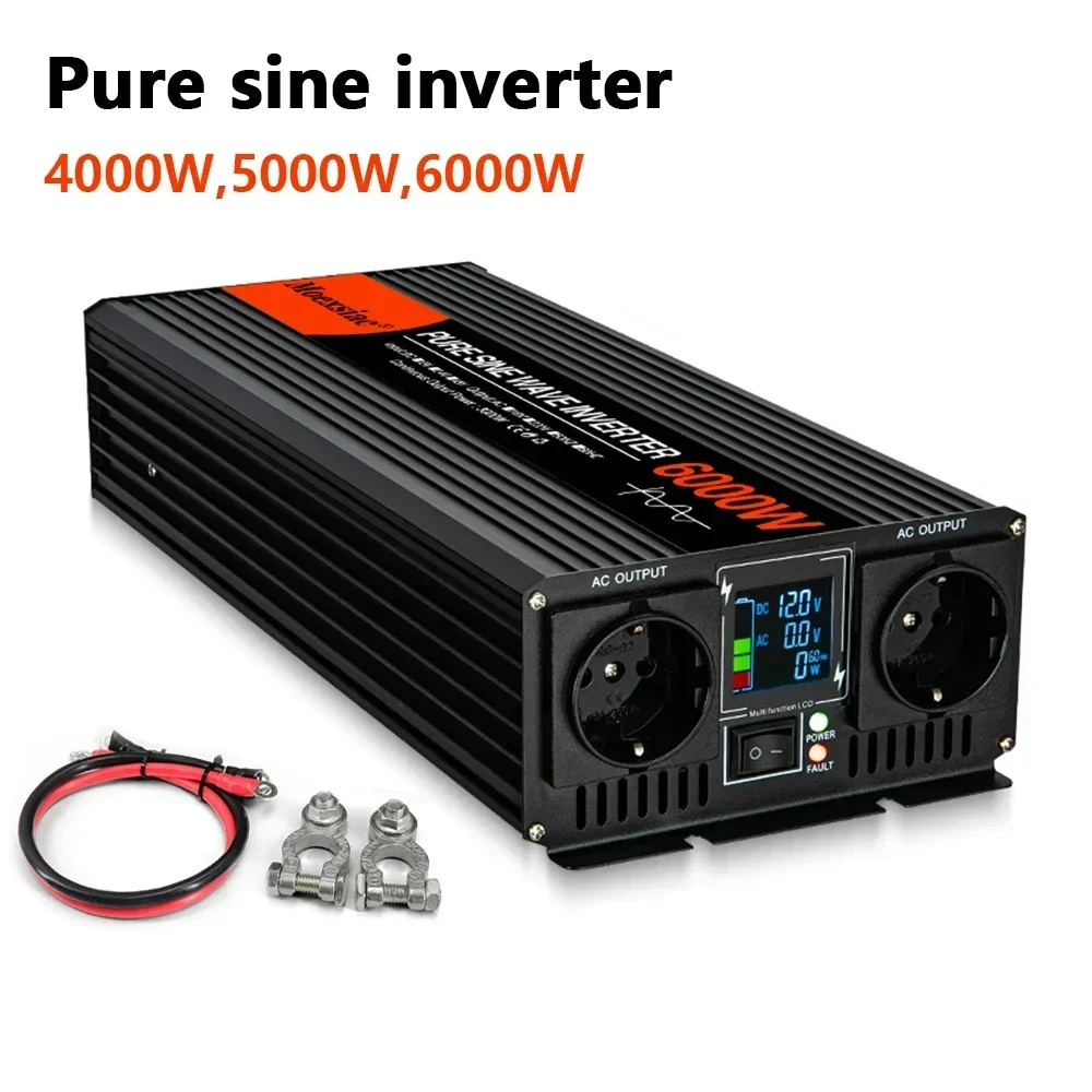 Pure-Sine-Wave-Inverter-DC-to-AC-12v-48v-to-220v-4000w-5000W-6000w-50HZ ...