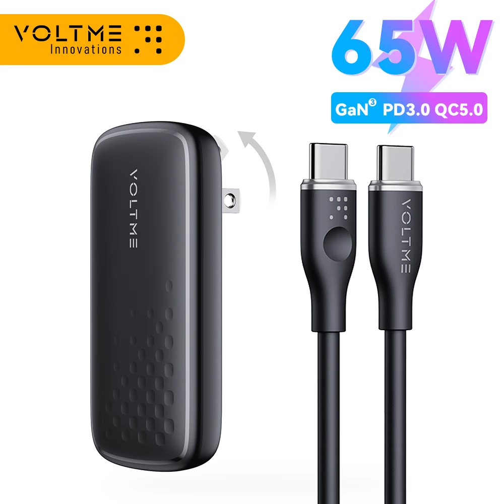 VOLTME-GaN-65W-Ultrathin-USB-C-Charger-Quick-Charge-5-0-PD3-0-Fast ...