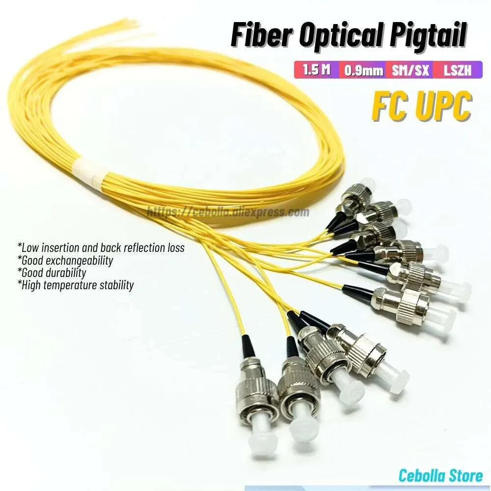 Fiber Optic Pigtail FC UPC Connector Pigtail 1.5M SM FC G652D Single ...