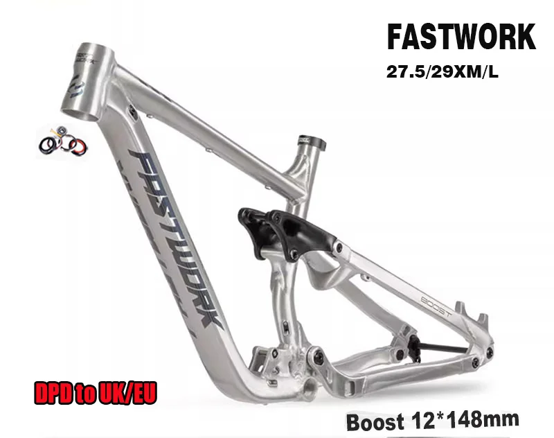 Bicycle-Full-Suspension-Frame-Aluminum-Alloy-Soft-Trail-4-Links-MTB ...