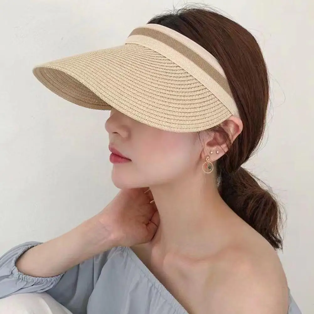 Summer-Straw-Sun-Hats-For-Women-Empty-Beach-Caps-Large-Brim-UV ...