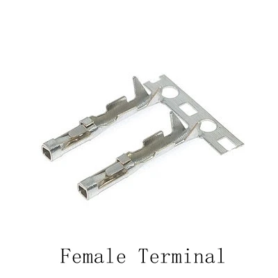 100pcs 2.54mm Pitch Dupont Jumper Wire Connector Male Female Metal ...
