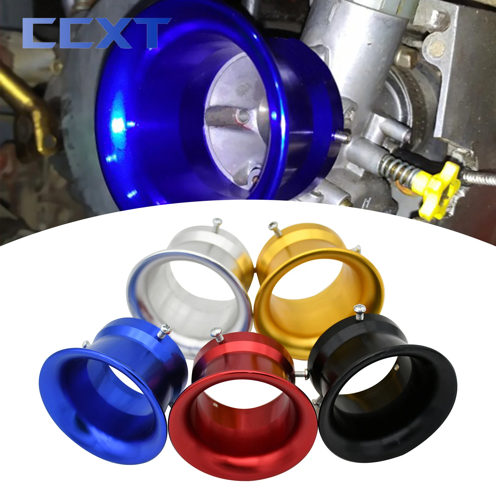 50mm-Motorcycle-Air-Filter-Wind-Horn-Cup-Alloy-Trumpet-For-Keihin-PWK ...