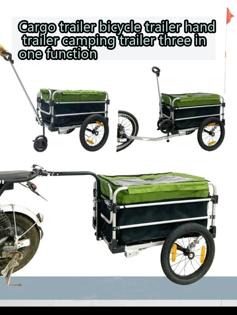 Bicycle-trailer-aluminum-alloy-shock-absorption-type-luggage-trailer ...