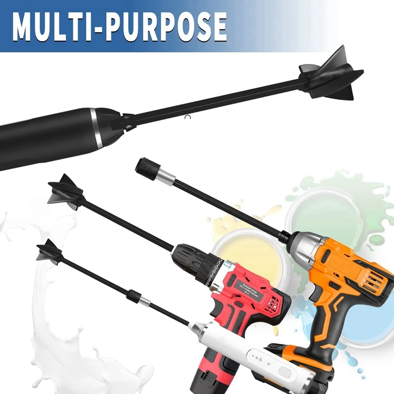 La couleur noire Mélangeur de résine époxy et de peinture, fixation de perceuse pour récipients ...