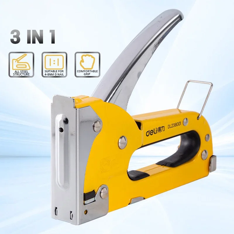 3 in 1 Heavy Duty Stapler Staple Guns Nailers Tackers Nails Guns ...