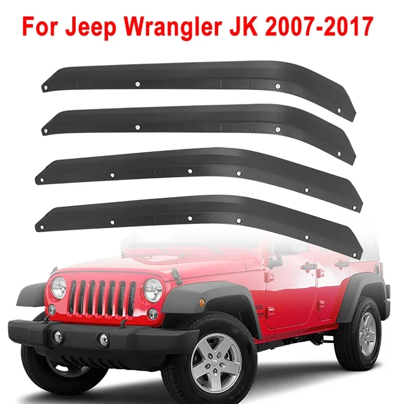 Fender Front Rear Flares For Jeep Wrangler JK 07-17 Extension Widening ...