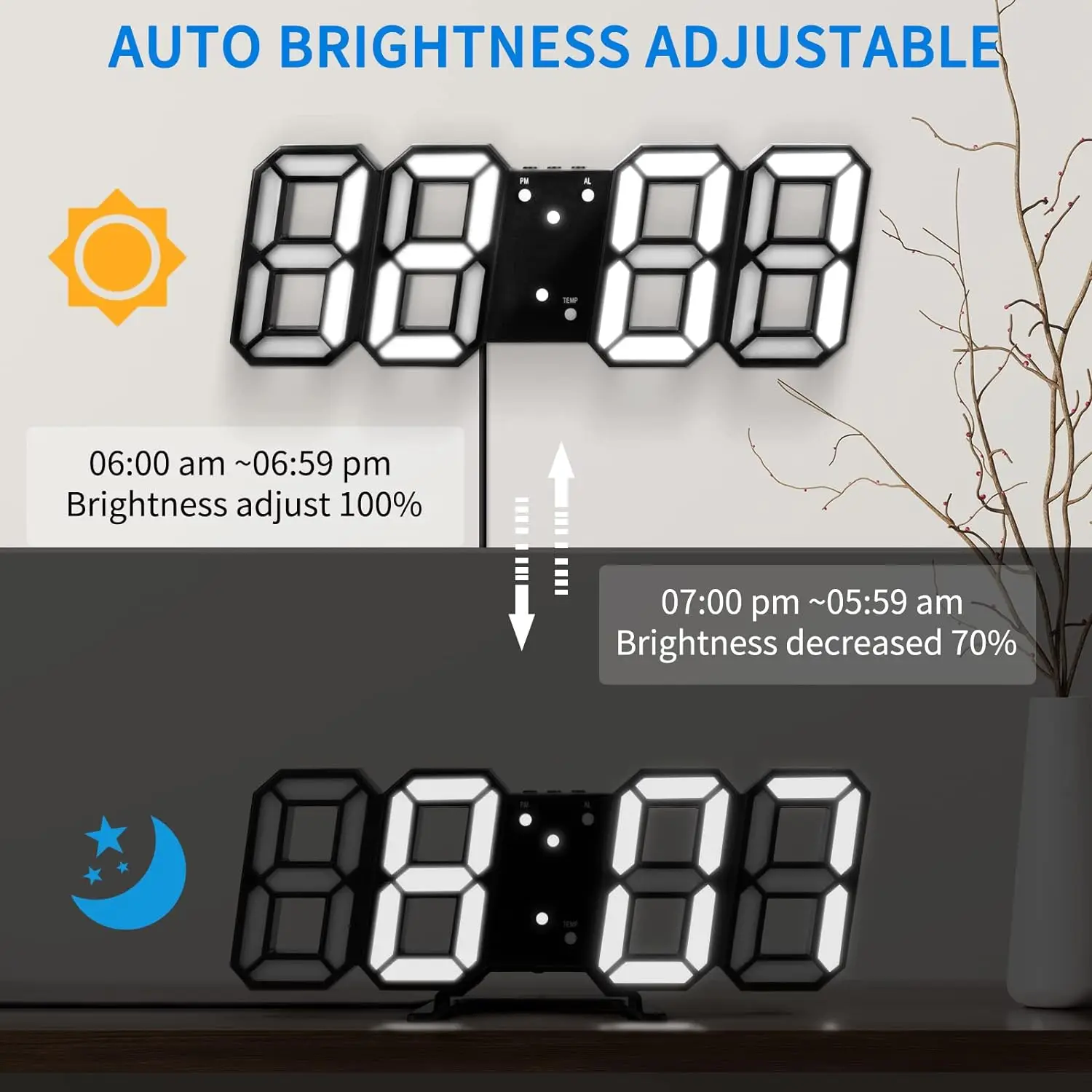 3D LED Digital Clock – TECH STORE HAVEN