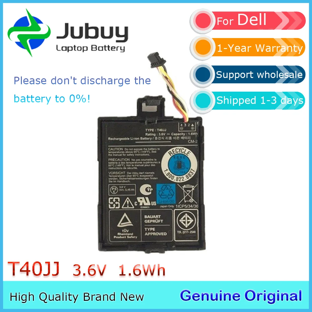 T40JJ 70K80 H132V Battery for PERC RAID H710 H710P H730 H810 H830 ...