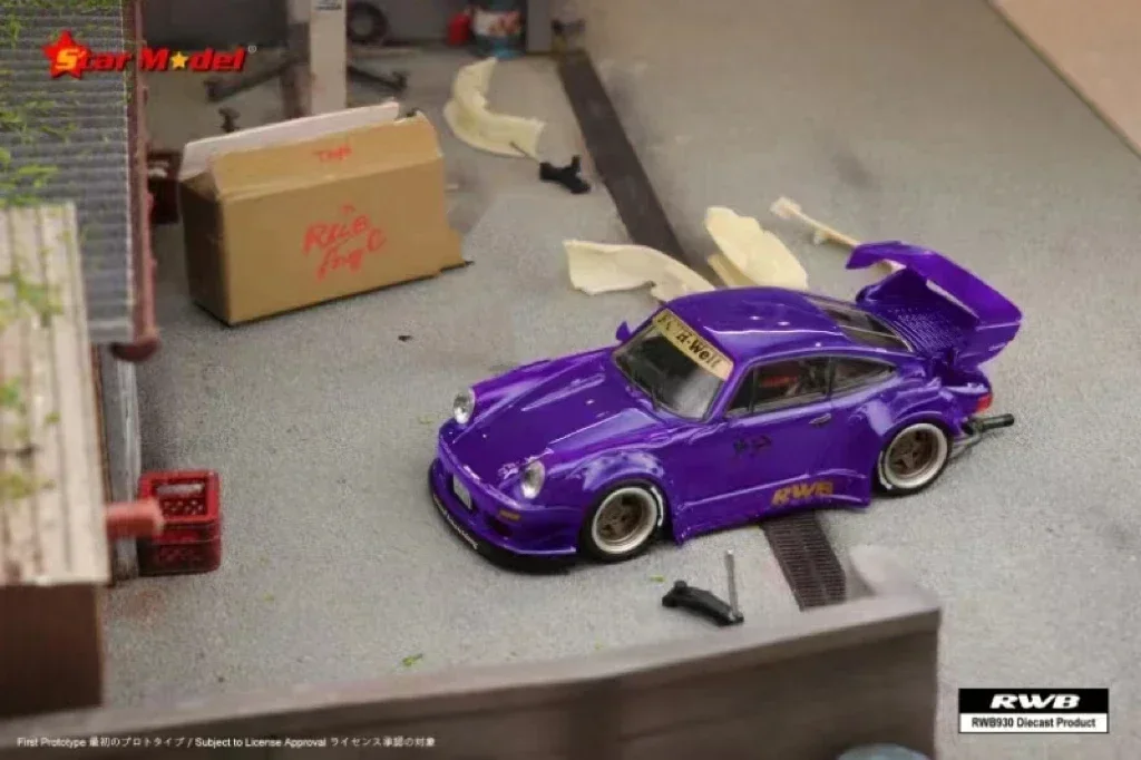 Star-Model-1-64-Rauh-Welt-RWB930-GT-NFS-White-Gloss-Purple-Diecast ...