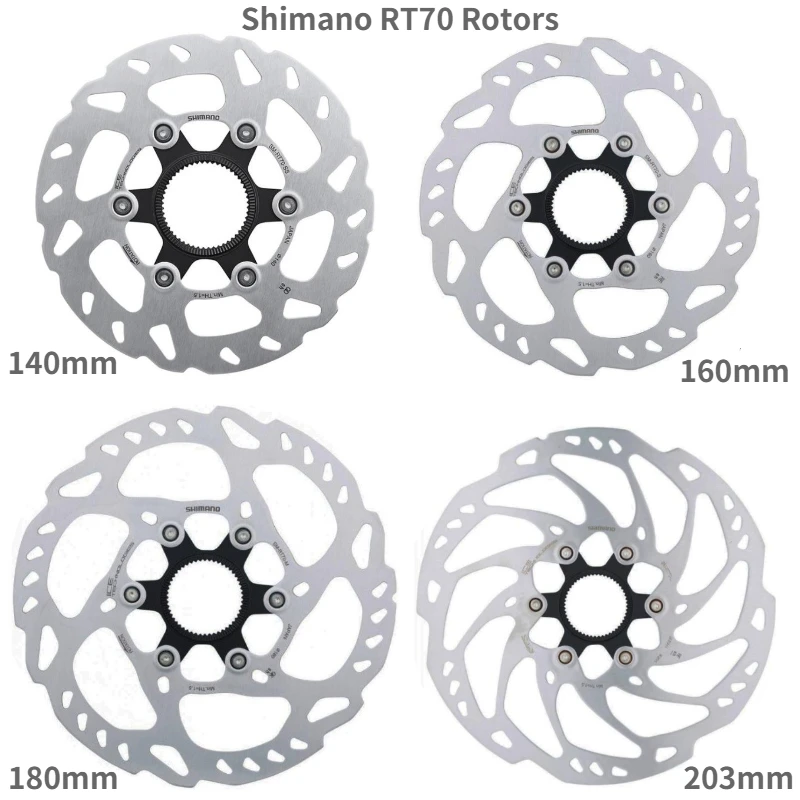 SHIMANO RT70 SM RT70 Rotor 140mm 160mm 203mm Road Bicycles Rotor for BR ...