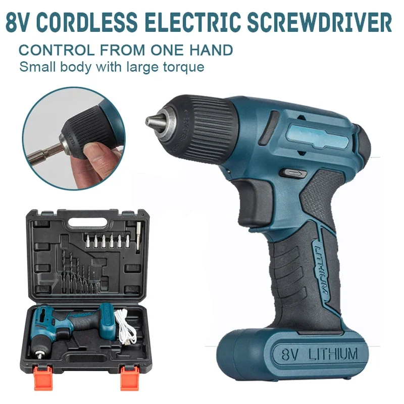 8V-Cordless-Electric-Screwdriver-Mini-Drill-Portable-Electric-Drill ...