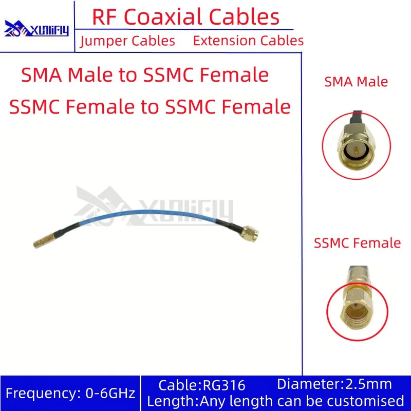 SMA-Male-to-SSMC-Female-RF-50ohm-Coaxial-Cables-RG316-Cables-SSMC ...