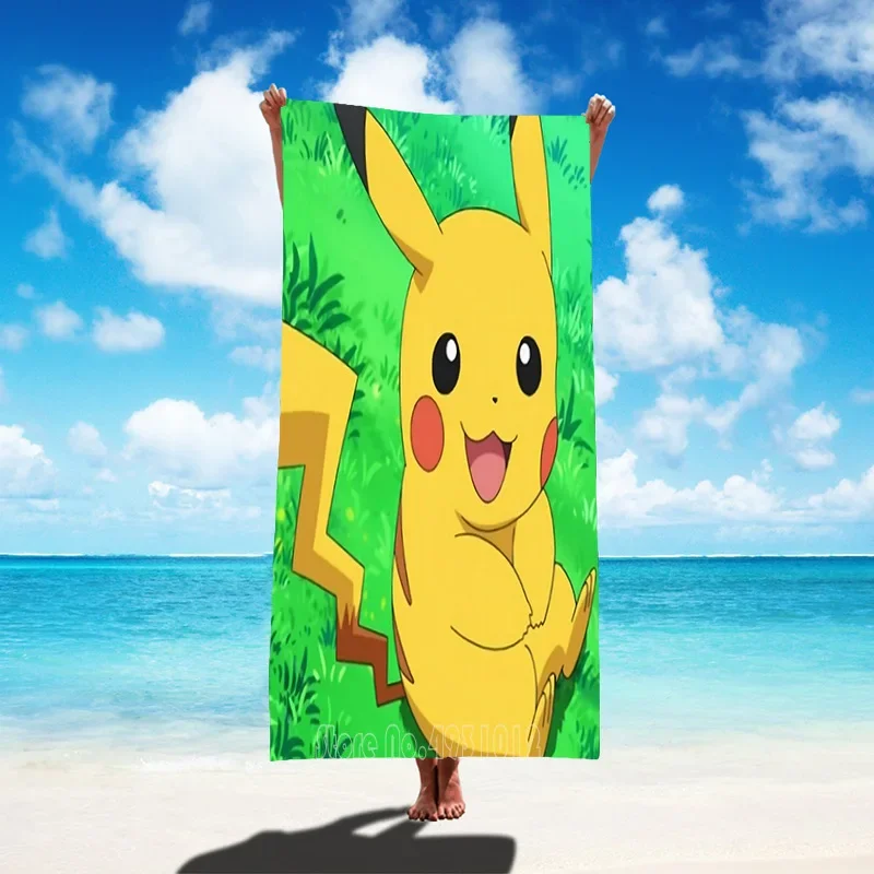 Toallas-de-playa-de-ducha-de-Anime-Pikachu-Toalla-de-ba-o-de-Pok-mon ...