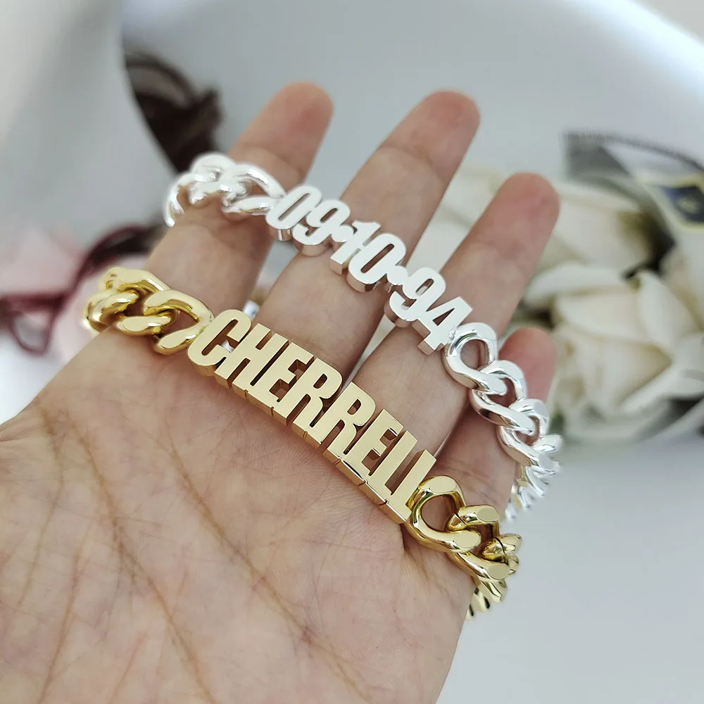 DODOAI-Fashion-Customized-Name-Bracelet-Stainless-Steel-Personalize ...