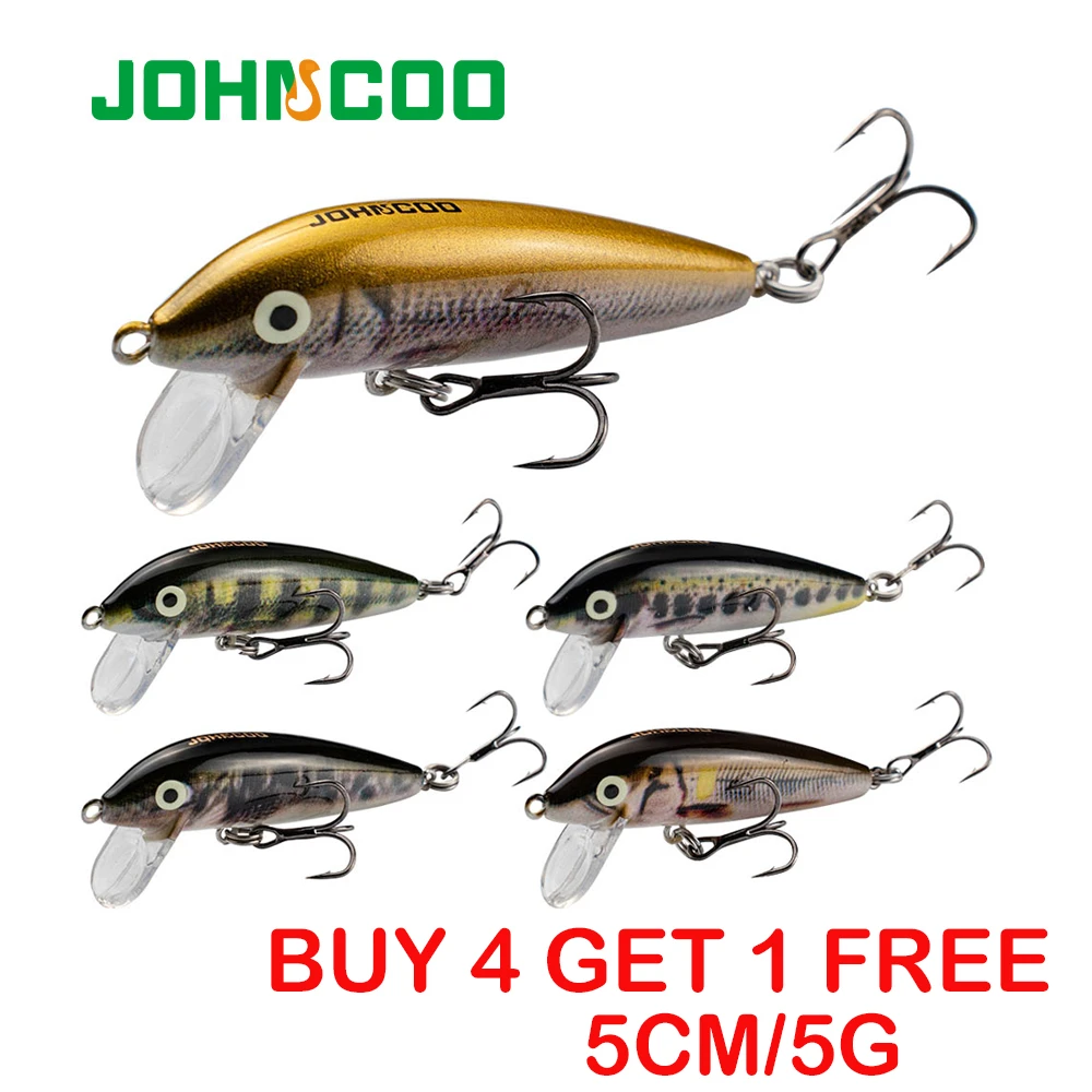 Johncoo 5cm 5g Sinking Minnow Wobblers Fishing Lures Trout Lure And Hard Bait Jerkbait For Perch ...