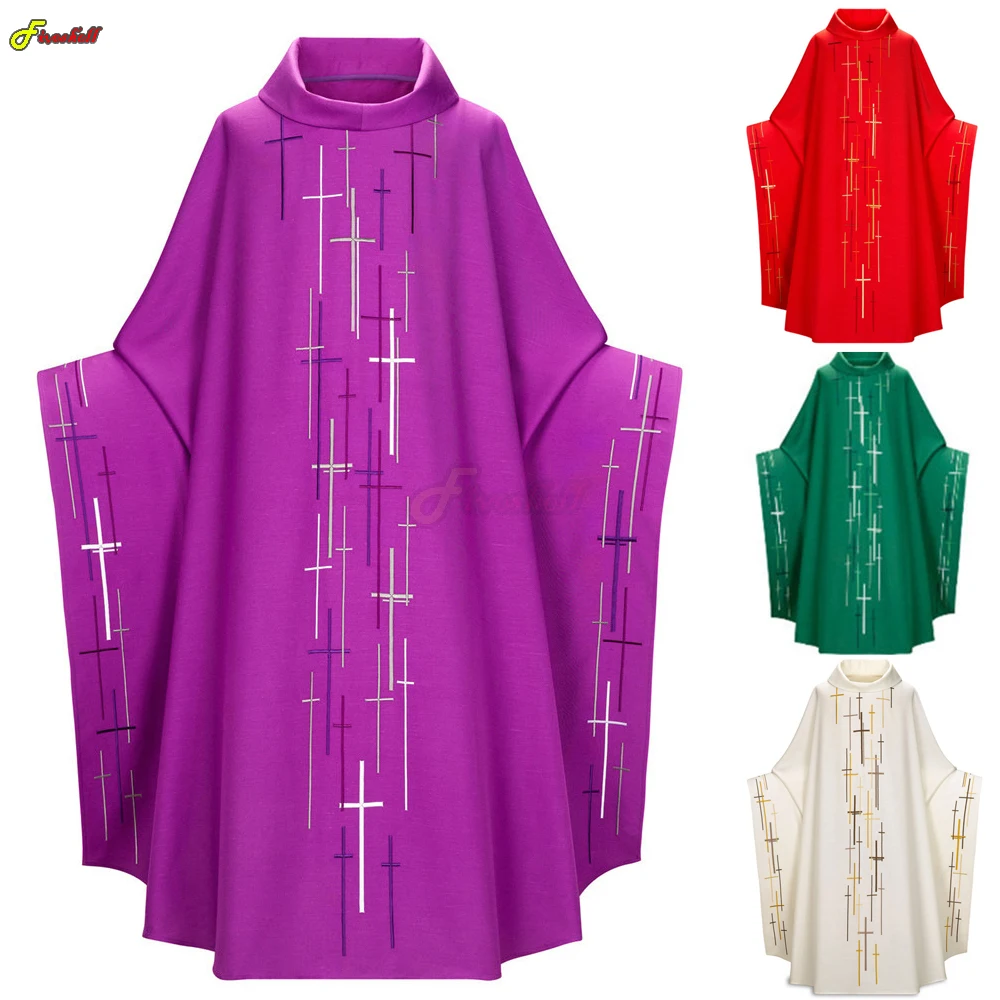 Men-Women-Medieval-Retro-Priest-Monk-Long-Gown-Cosplay-Costume-Cross ...