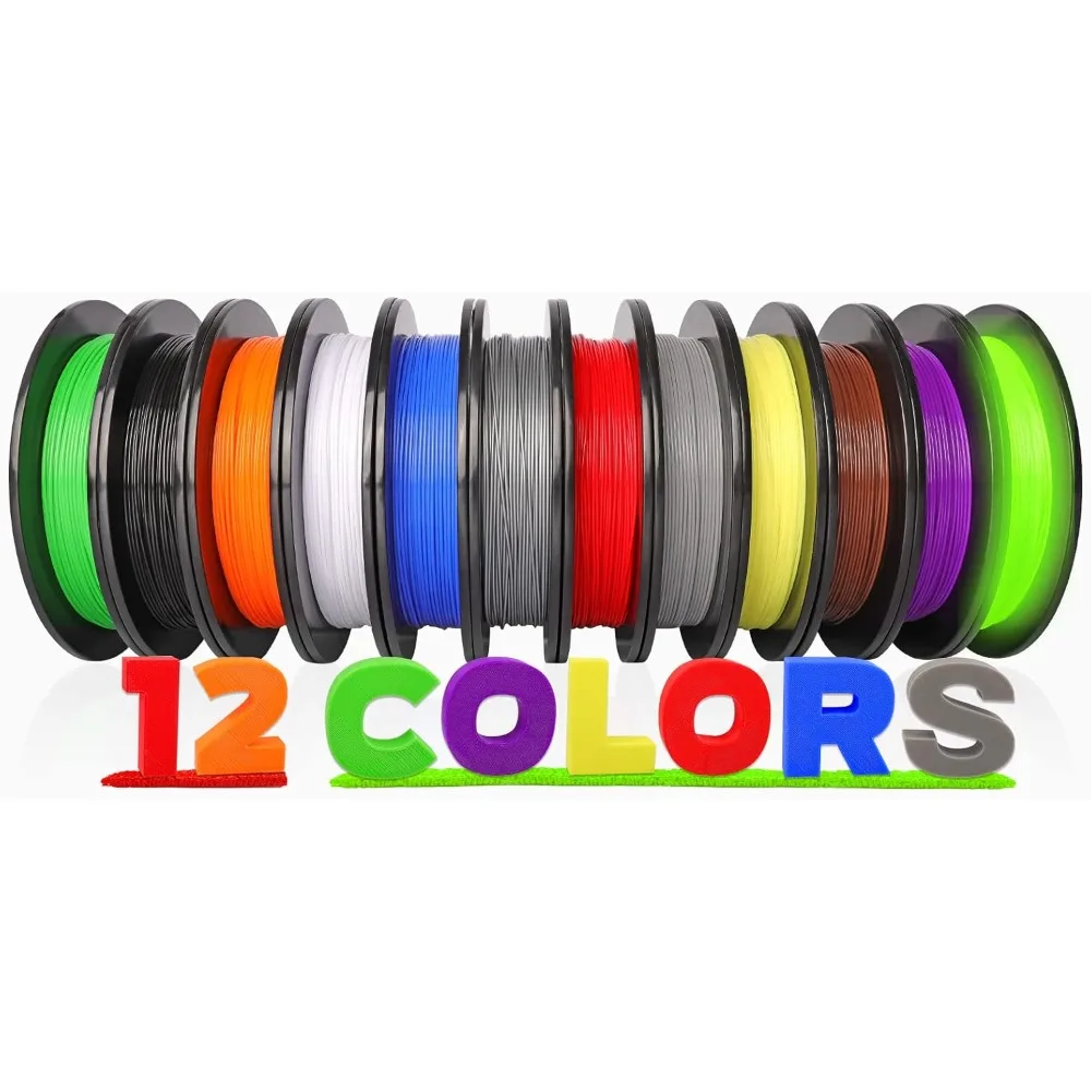 PLA Pro 3D Printer Filament Packs 1.75mm, 2 Packs Assorted Colors ...