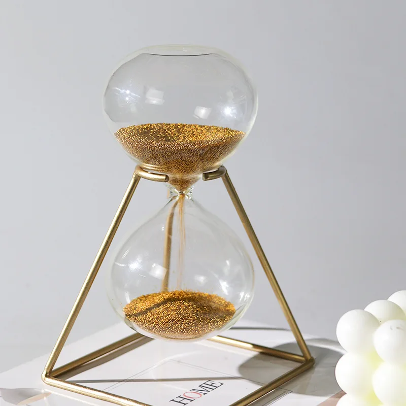 Nordic-Style-Creative-Gold-Dust-Clock-Hourglass-Timer-Clock-Sandglass ...