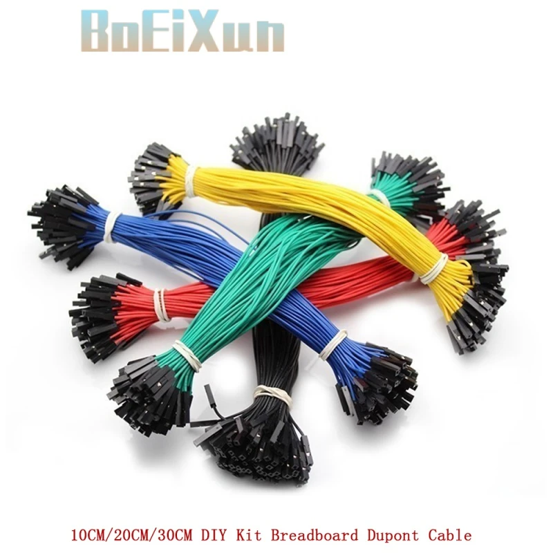 50pcs 10CM/20CM/30CM DIY Kit Breadboard Dupont Cable For Arduino 2.54mm ...