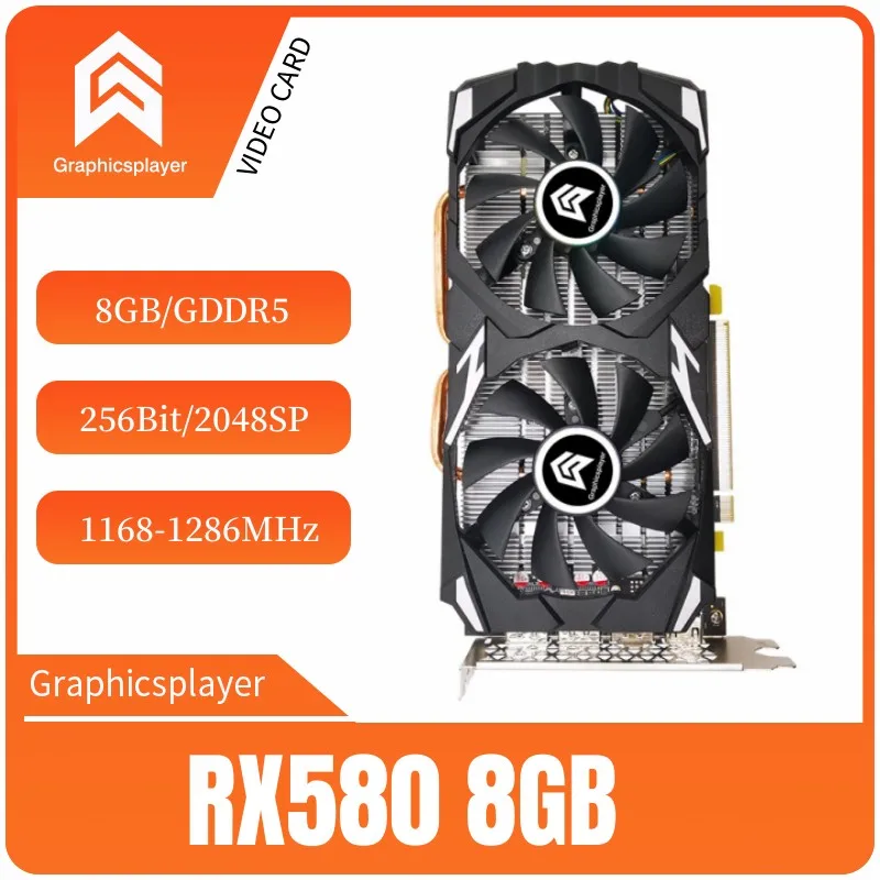 Rx 580 placas de vídeo do computador da série rx580 8gb 256bit 2048sp gddr5 placas gráficas ...