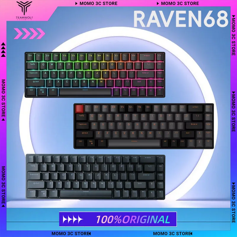 Teamwolf-raven68-interruptor-magn-tico-teclado-mec-nico-rgb-com-fio-8k ...