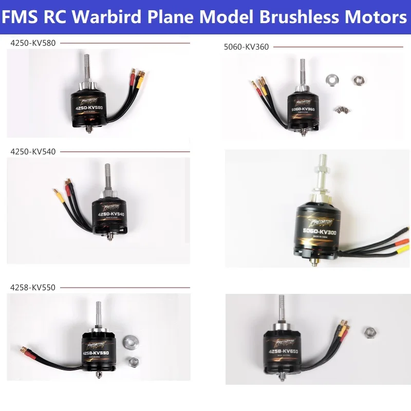 FMS-RC-Warbird-Airplane-Brushless-Motor-5060-KV300-KV360-4258-KV650 ...