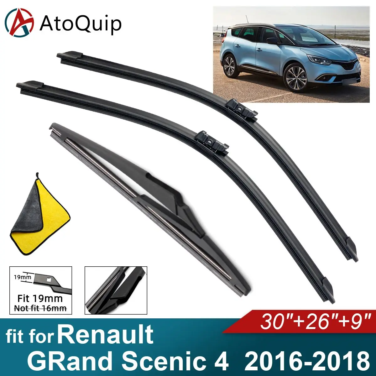 Car Windshield Wiper Blades Fit For Renault GRand Scenic 4 Rear Wiper ...