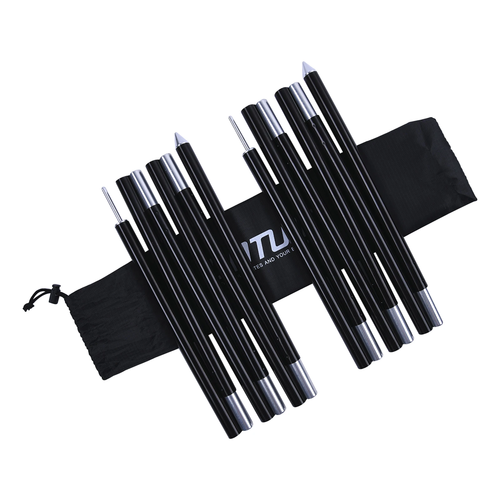 Goture 2pcs 6 Sections Tent Canopy Stick Aluminium Alloy Tent Poles ...